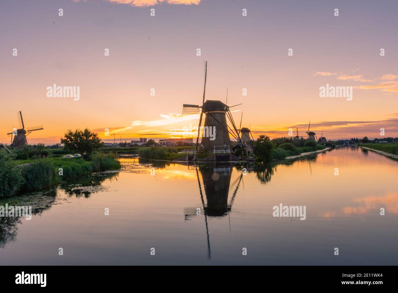 The famous windmills of Kinderdijk in the Netherlands Stock Photo - Alamy