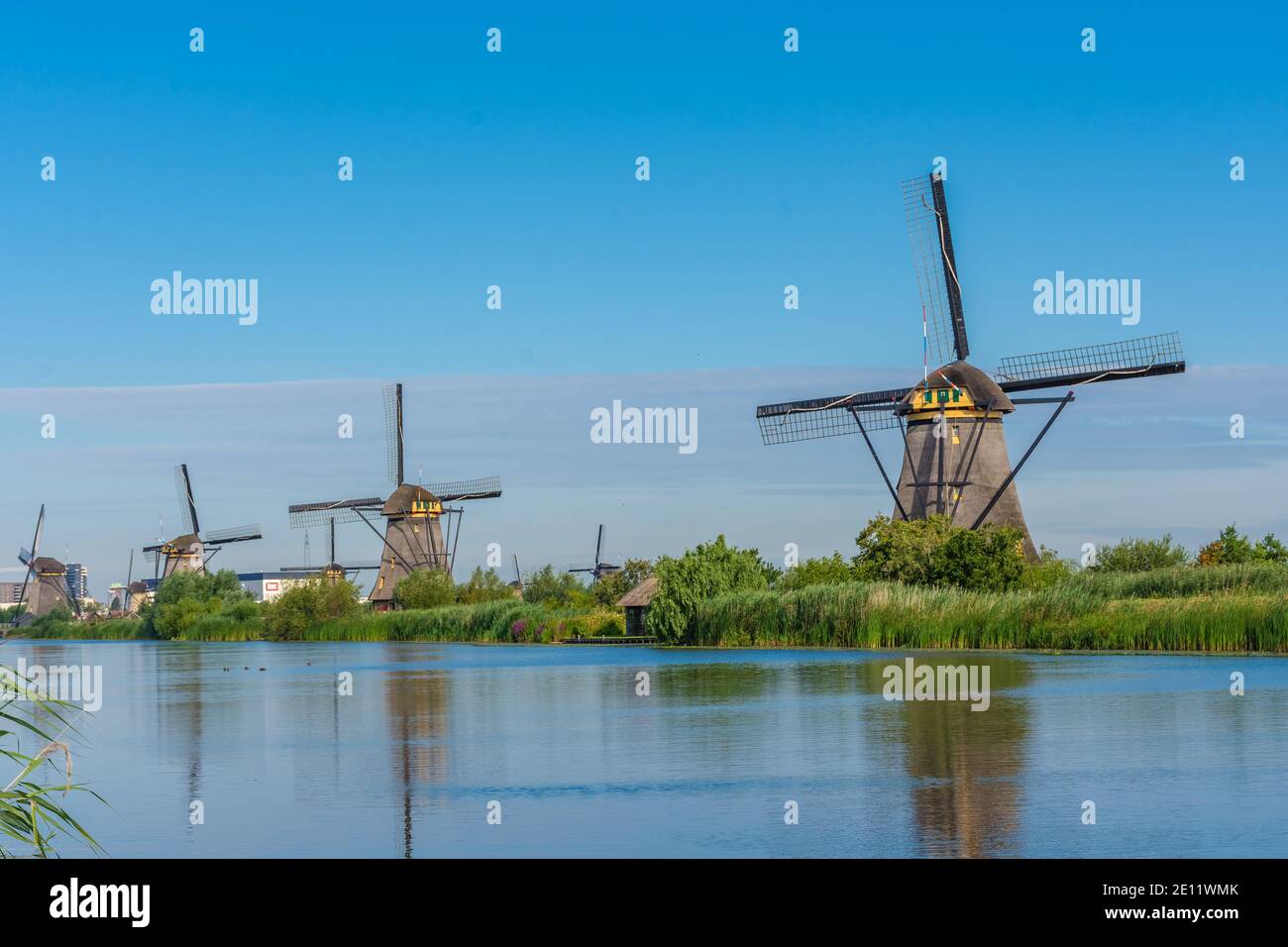 The famous windmills of Kinderdijk in the Netherlands Stock Photo - Alamy