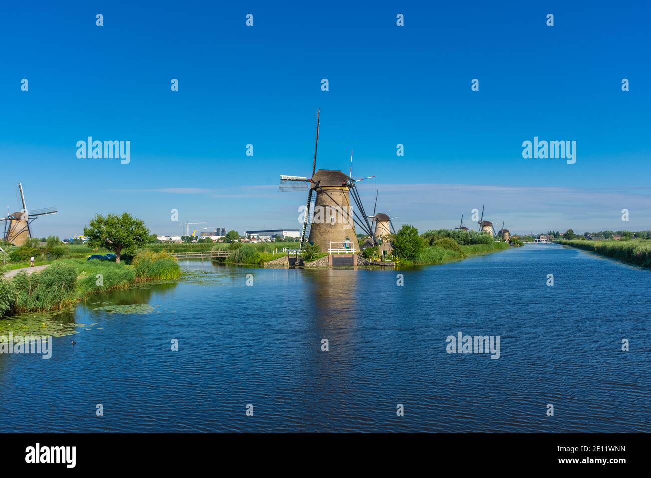 The famous windmills of Kinderdijk in the Netherlands Stock Photo - Alamy