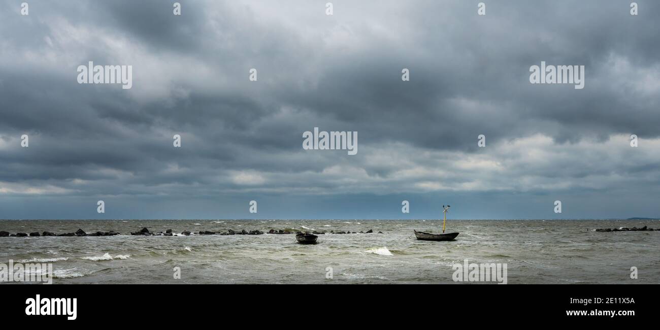 Rain Clouds On The Baltic Sea Stock Photo - Alamy