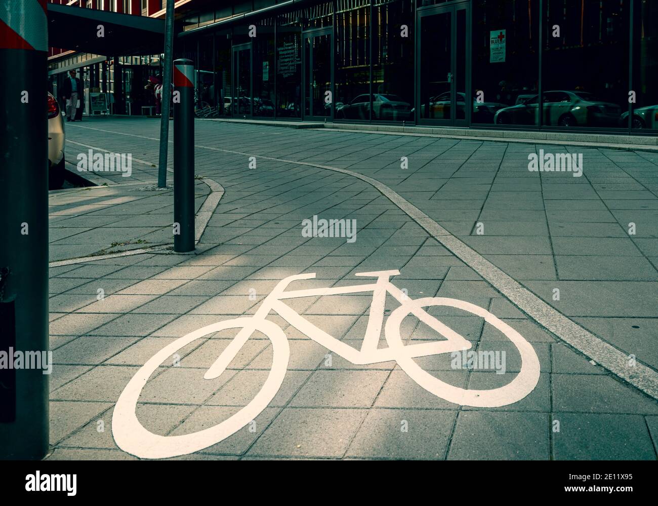 Road Signs For Bike Paths Stock Photo - Alamy