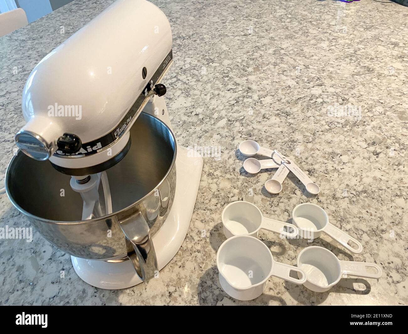Orlando, FL USA - April 5, 2020: A Kitchenaid Mixer on a kitchen ...