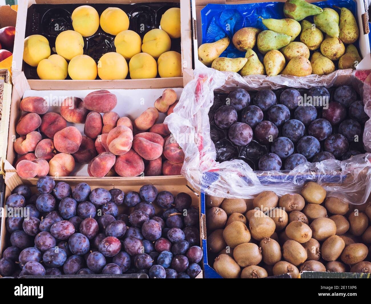 Different Fresh Fruits In A Grocery Store Stock Photo - Alamy