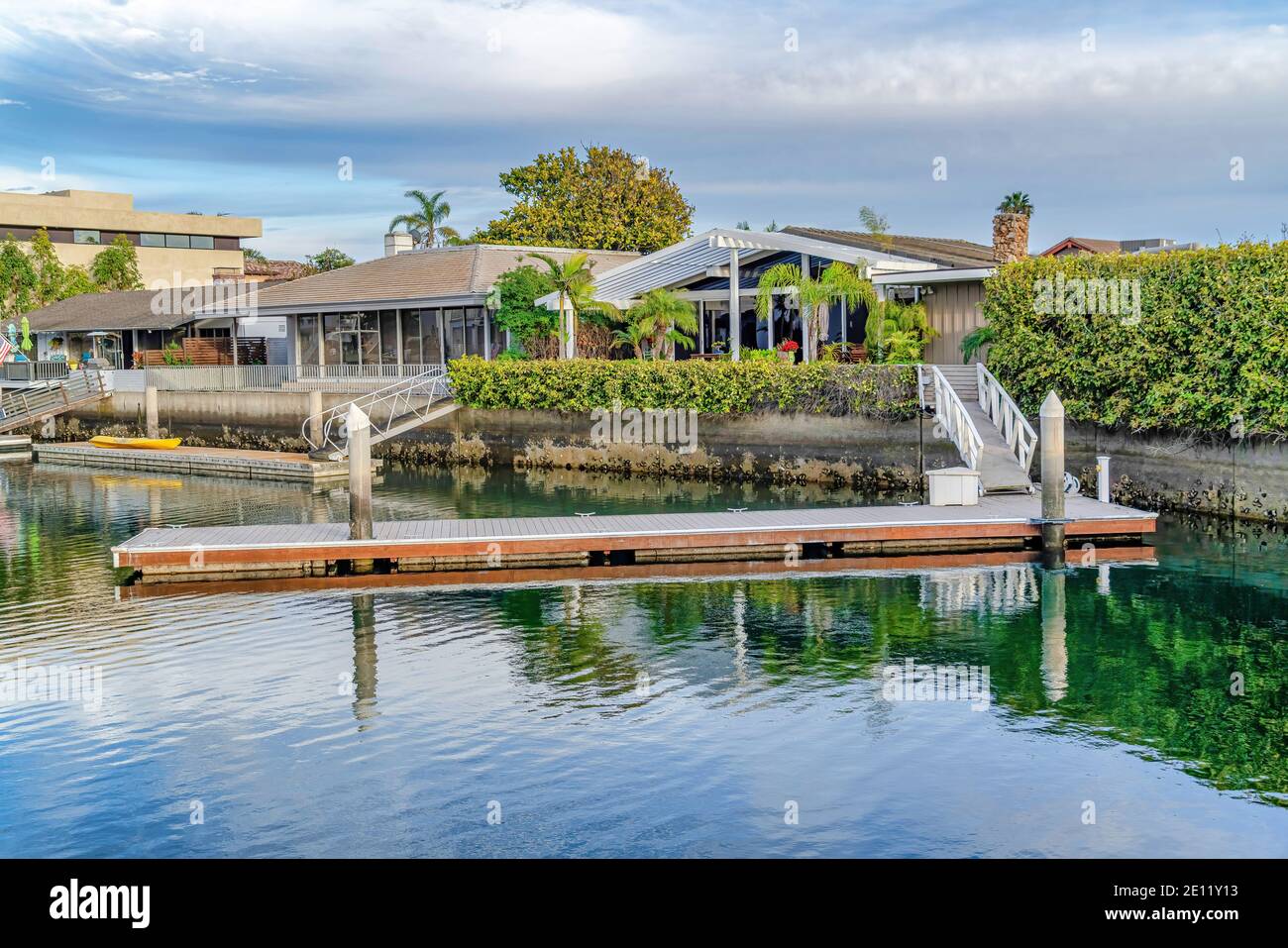 Houses with private docks at the scenic neighborhood of Huntington ...