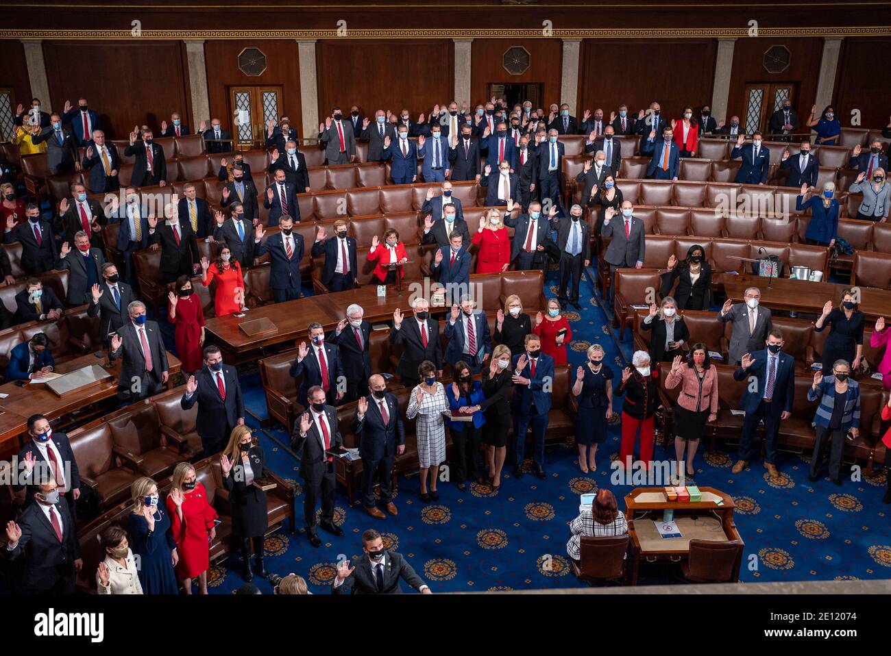 Washington, United States. 03rd Jan, 2021. Members of Congress are ...
