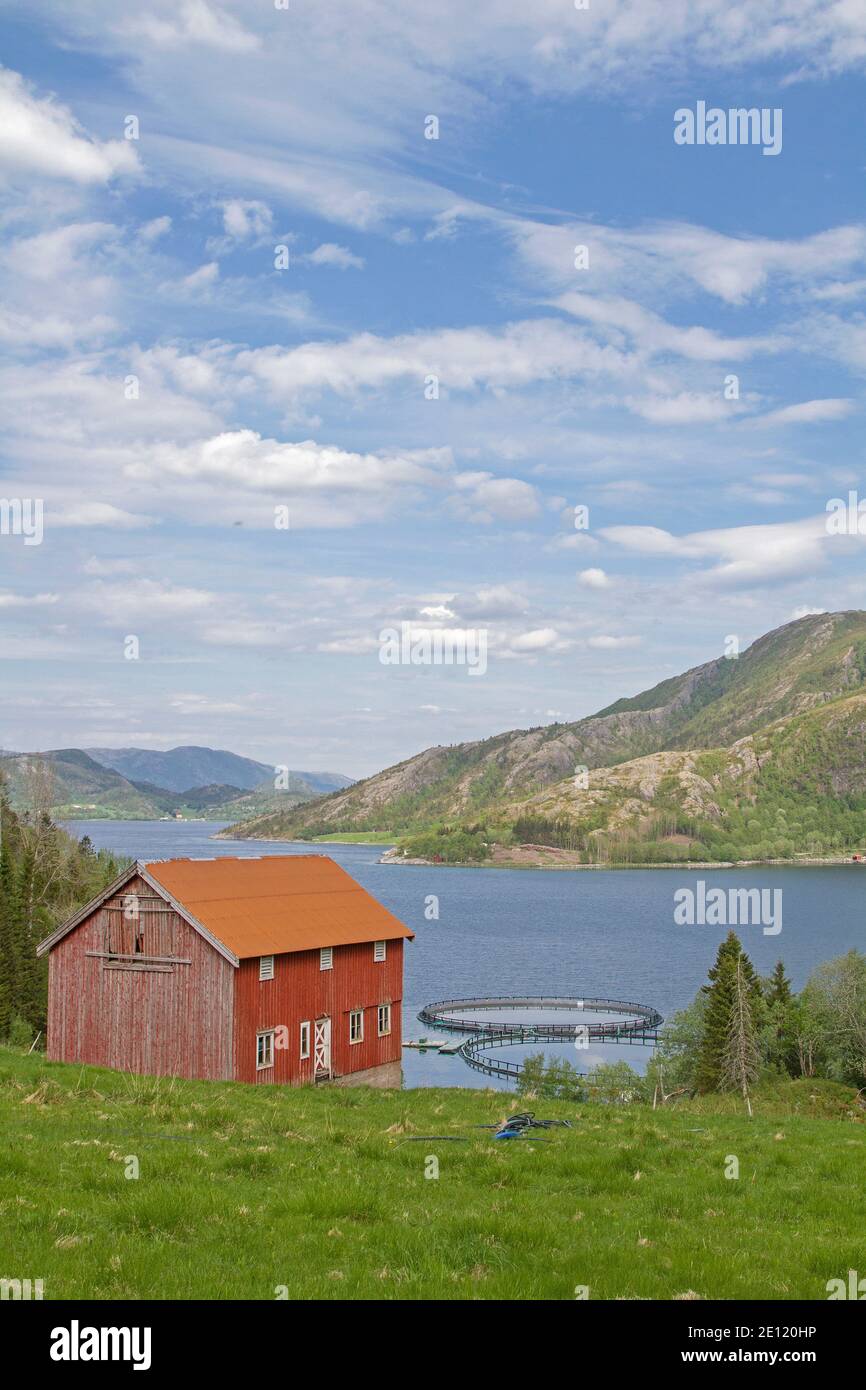 Norwegian Aquaculture Is Often Based On Net Cages In The Open Sea Or In ...