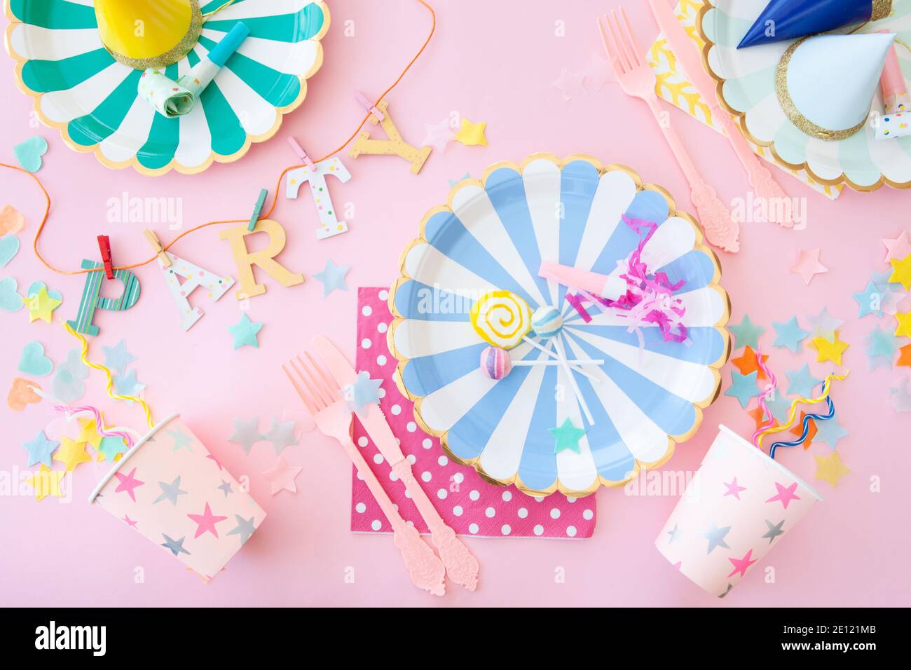 Colorful Party Decorations Stock Photo - Alamy