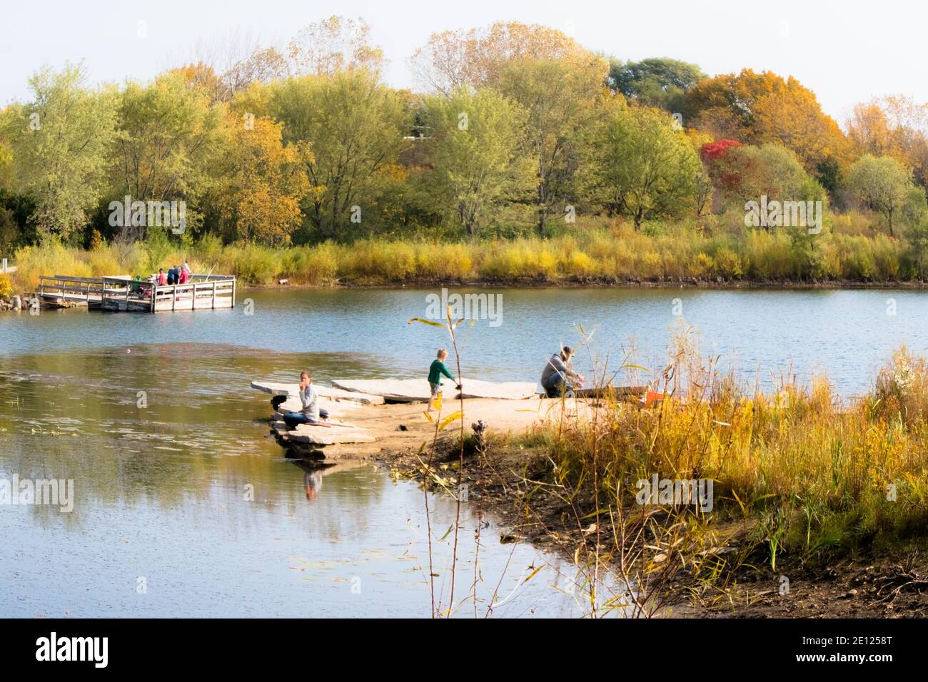 Fishing at deep quarry lake hi-res stock photography and images - Alamy