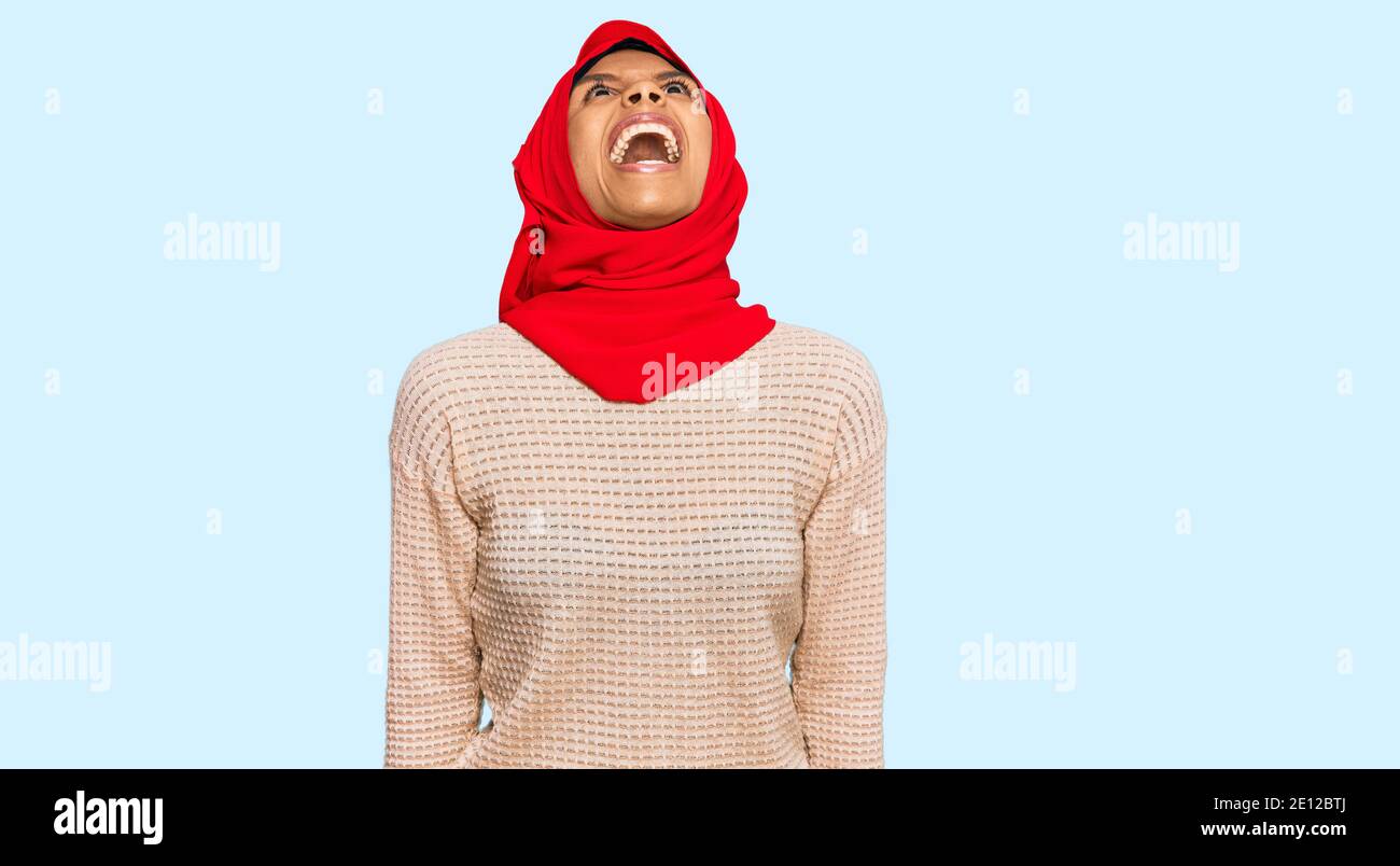 Young african american woman wearing traditional islamic hijab scarf ...