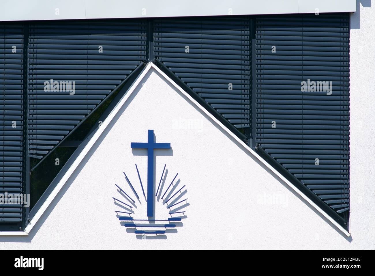Cross With Rays Stock Photo - Alamy
