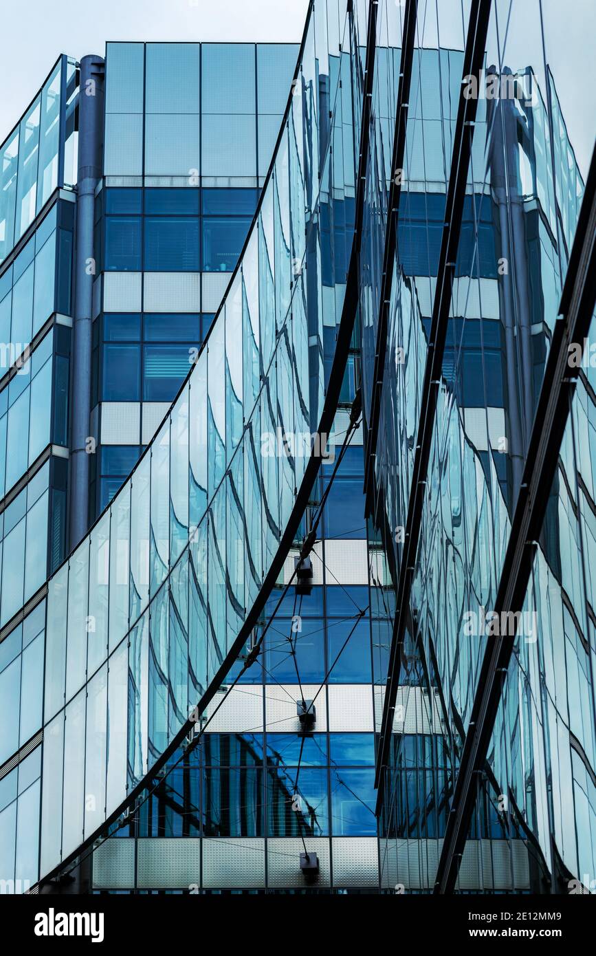 Glass Facade Of A Modern Skyscraper In Berlin Stock Photo - Alamy