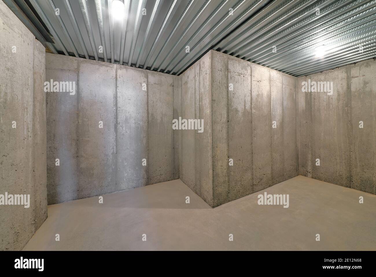 Interior view of a cold storage room of house used for storing ...
