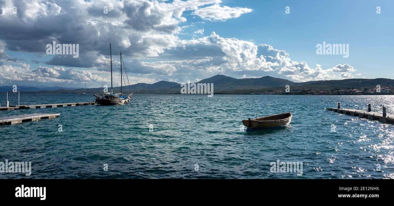 Rowboat in the sea hi-res stock photography and images - Alamy