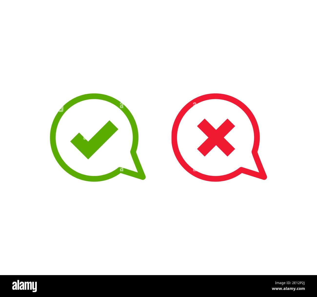 Cross Check Mark Symbol Icon Vector Illustration Stock Photo - Alamy