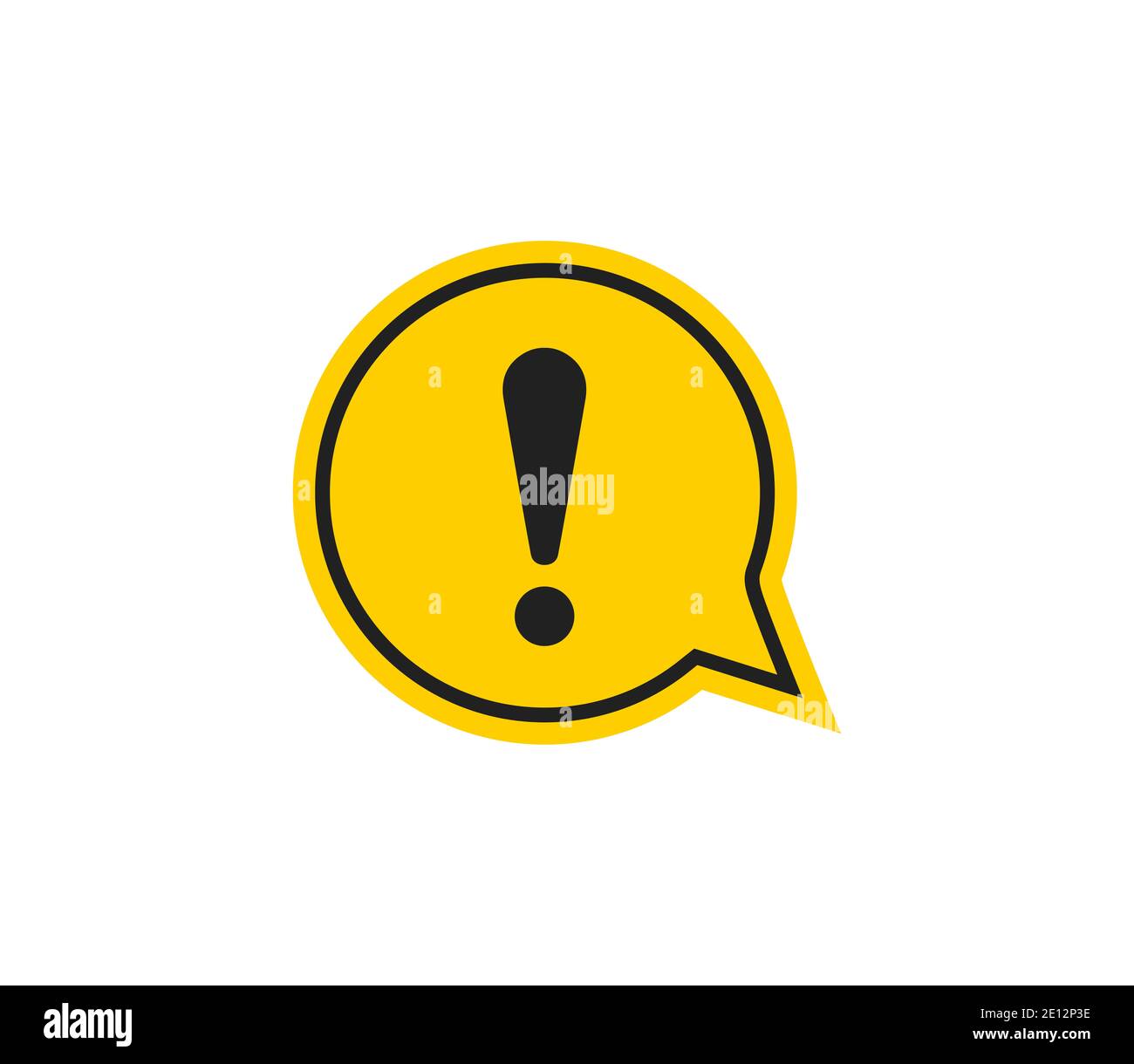 Exclamation Symbol Mark Icon Vector Illustration Stock Photo - Alamy
