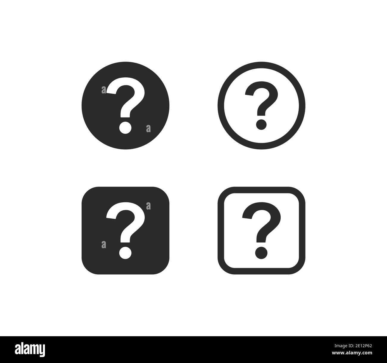 Question icon vector mark hi-res stock photography and images - Alamy