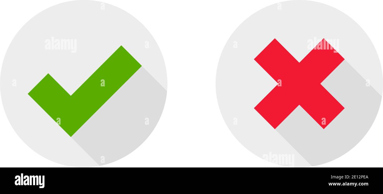 Cross Check Mark Symbol Icon Vector Illustration Stock Vector Image ...