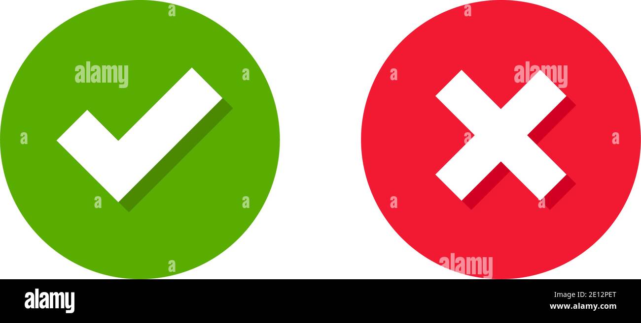 Cross Check Mark Symbol Icon Vector Illustration Stock Vector Image ...