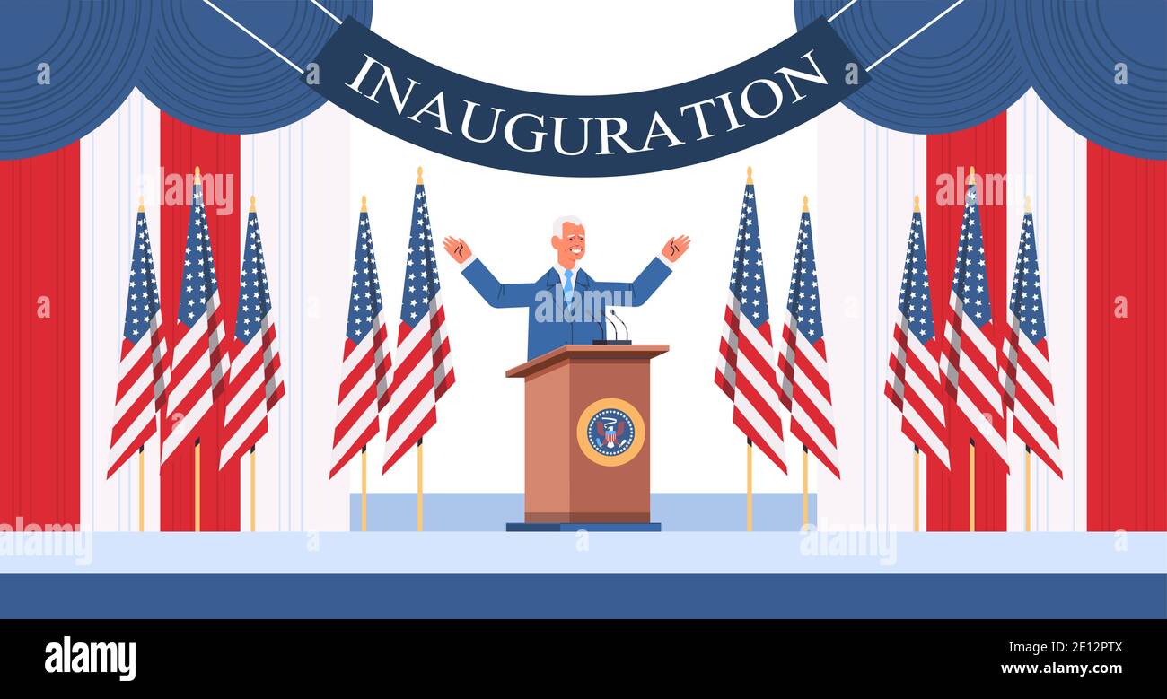 USA inauguration day concept democrat winner of United States ...