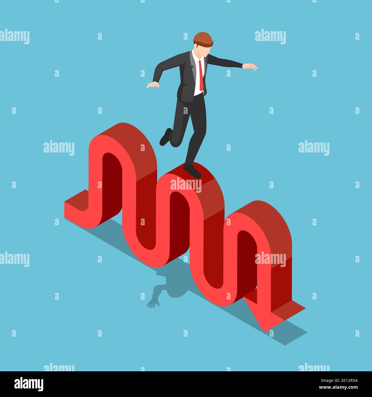 3d human red arrow growth Stock Vector Images - Alamy