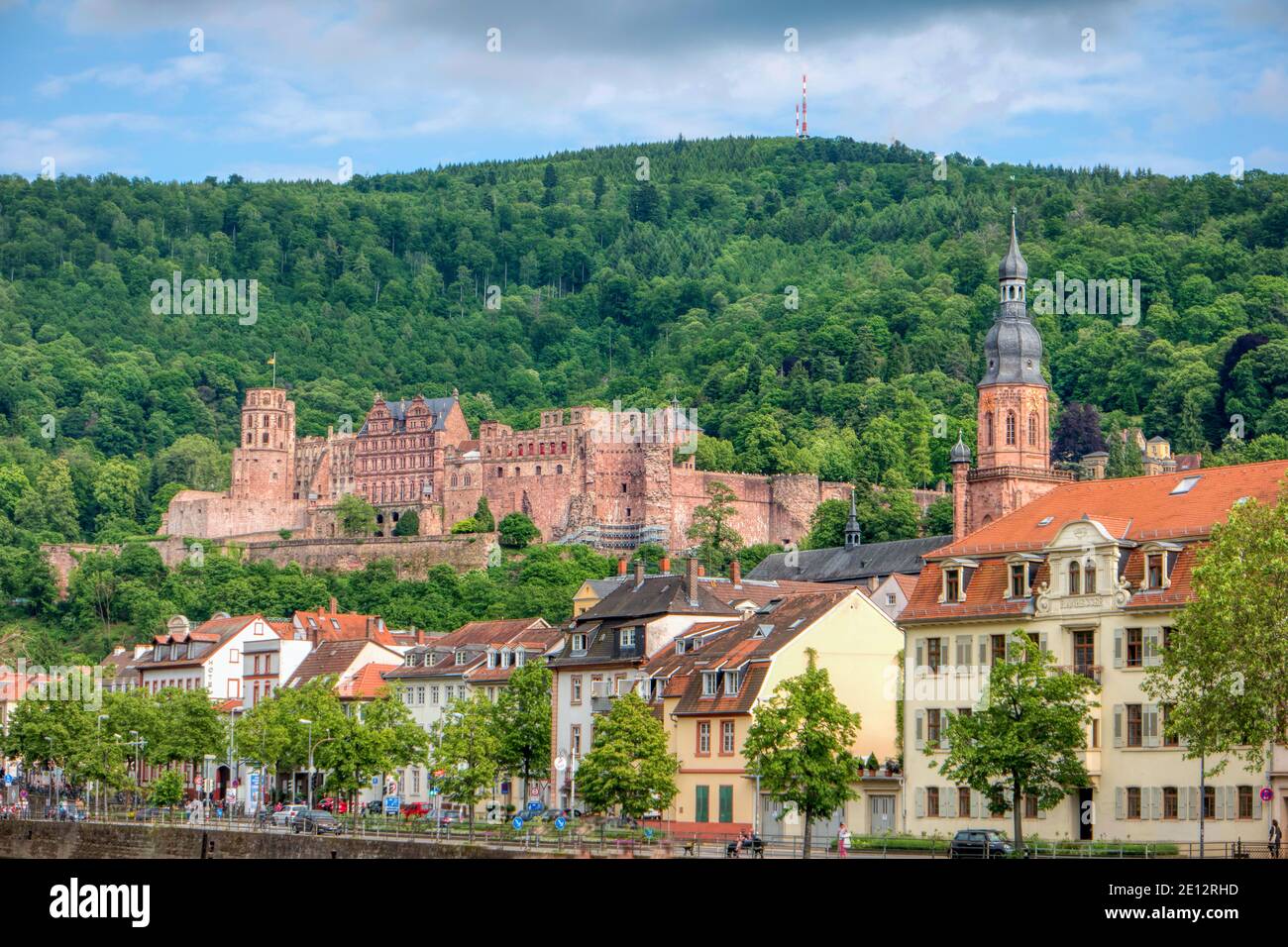 City View Of Heidelberg In Germany Stock Photo - Alamy