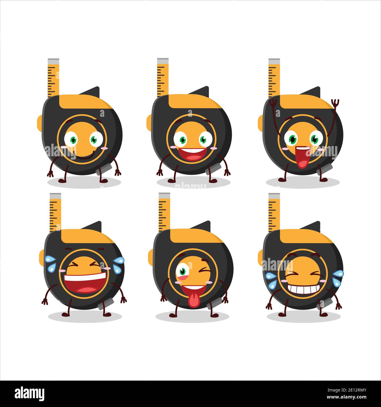 Cartoon character of tape measure with smile expression. Vector ...