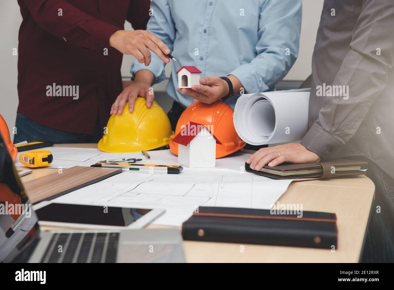 Engineer and Architect concept, Engineer Architects and Interior ...