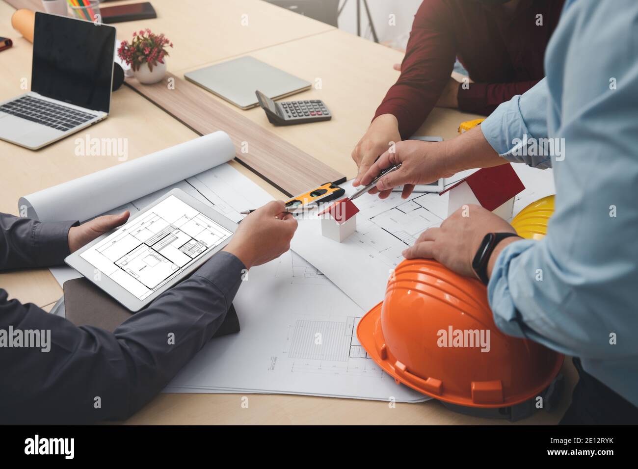Engineer and Architect concept, Engineer Architects and Interior ...