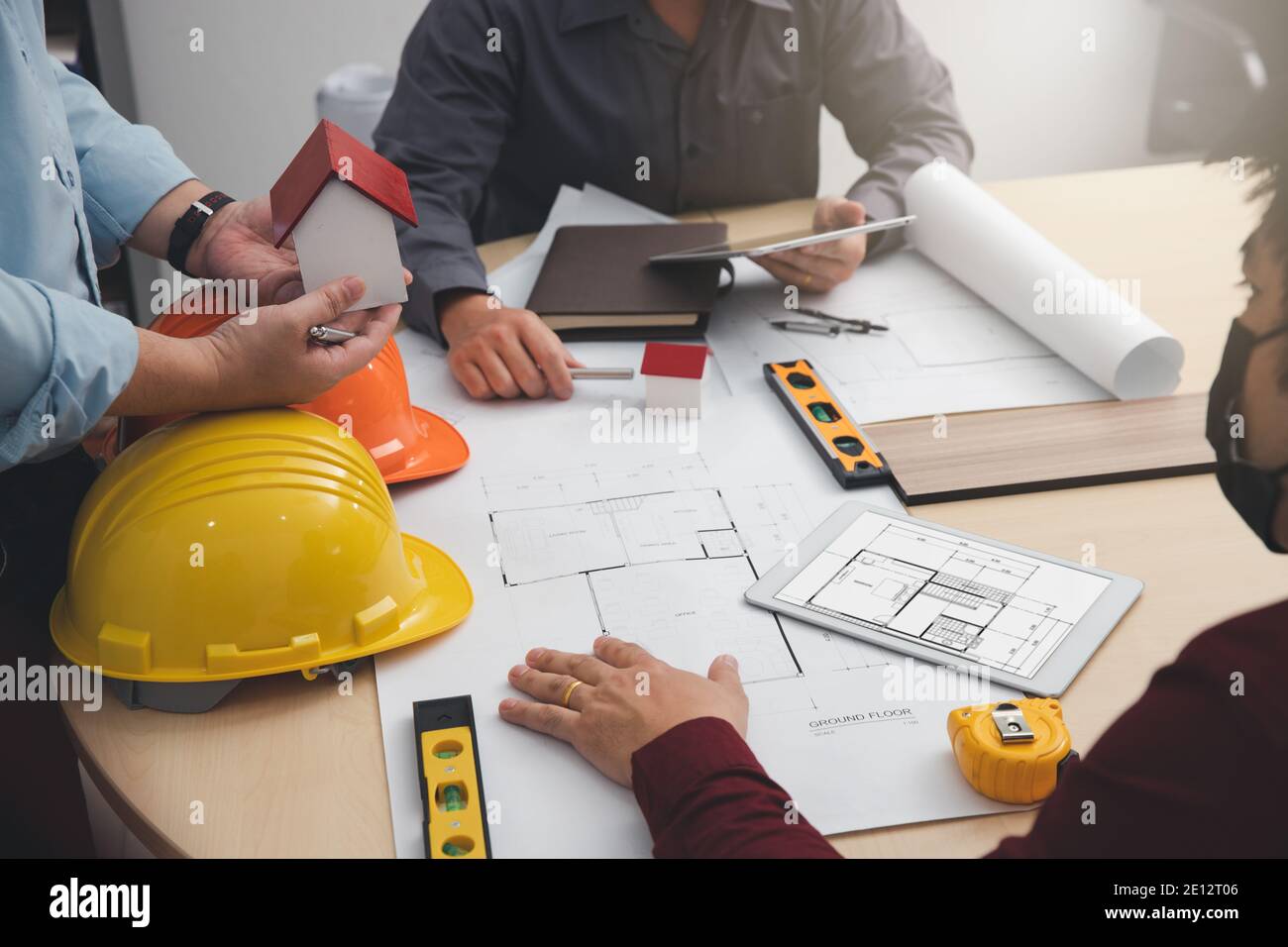 Engineer and Architect concept, Engineer Architects and Interior ...