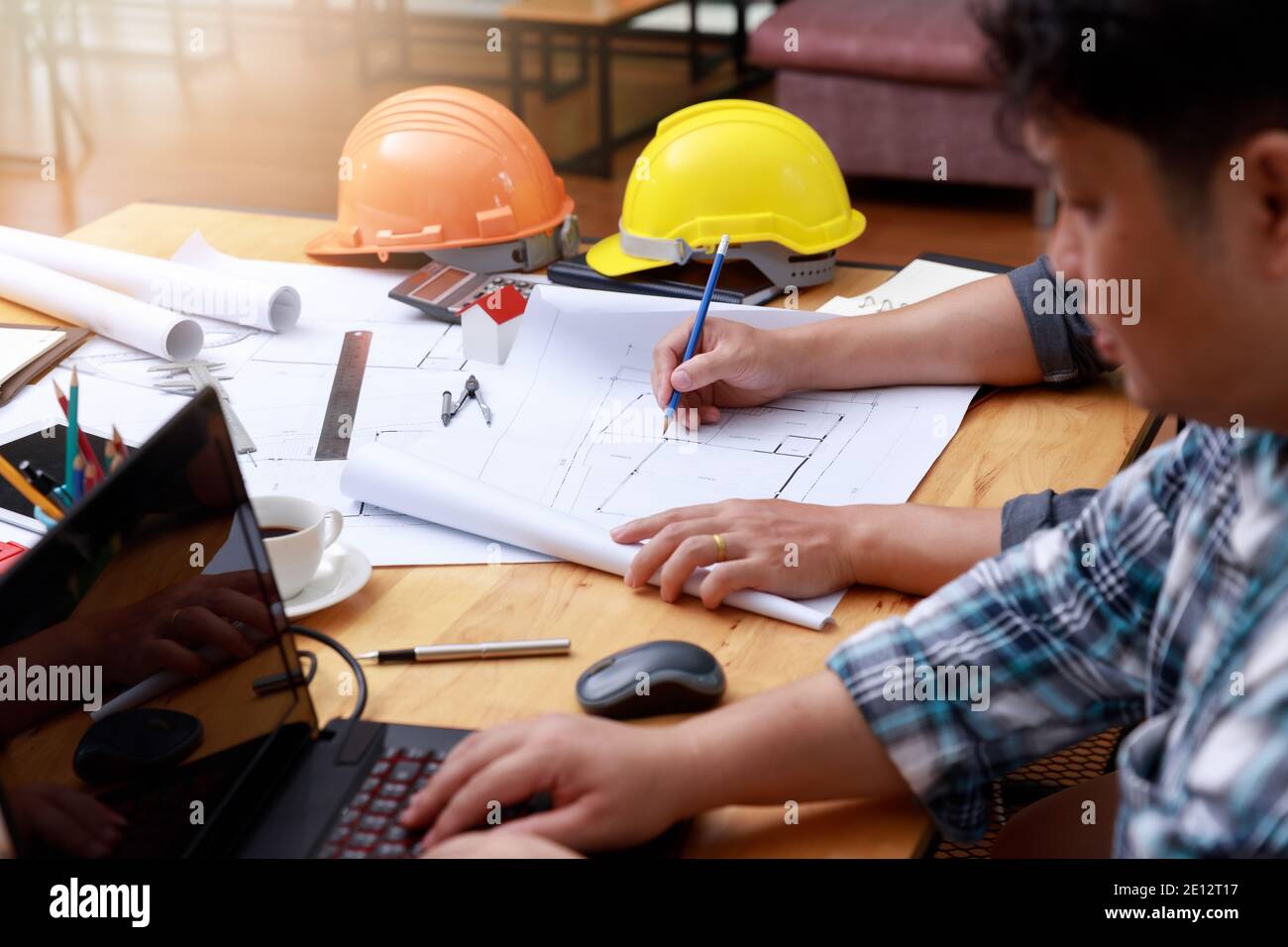 Engineer and Architect concept, Engineer Architects and Interior ...