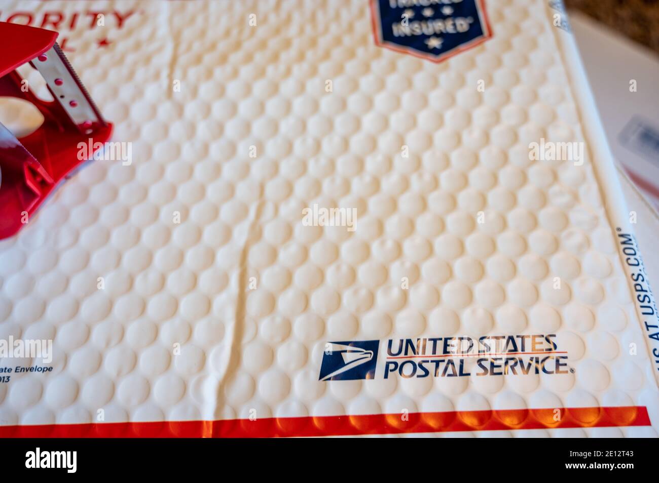White packaging material for shipping goods Stock Photo - Alamy