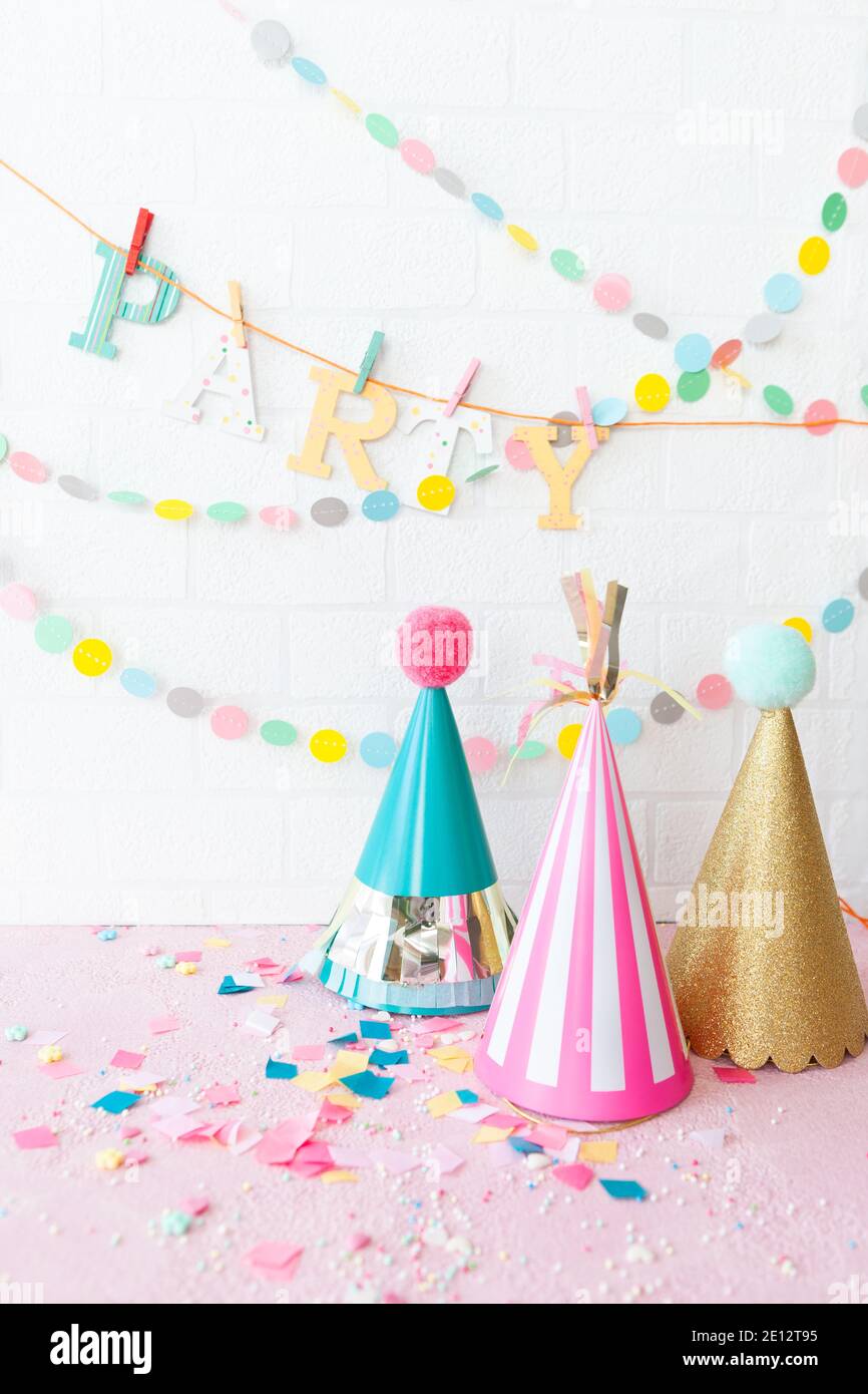 Colorful Party Decorations Stock Photo - Alamy