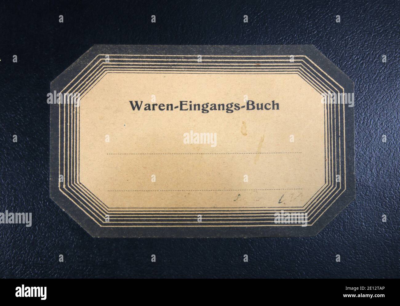 Label Of An Old Receipt Book Stock Photo - Alamy