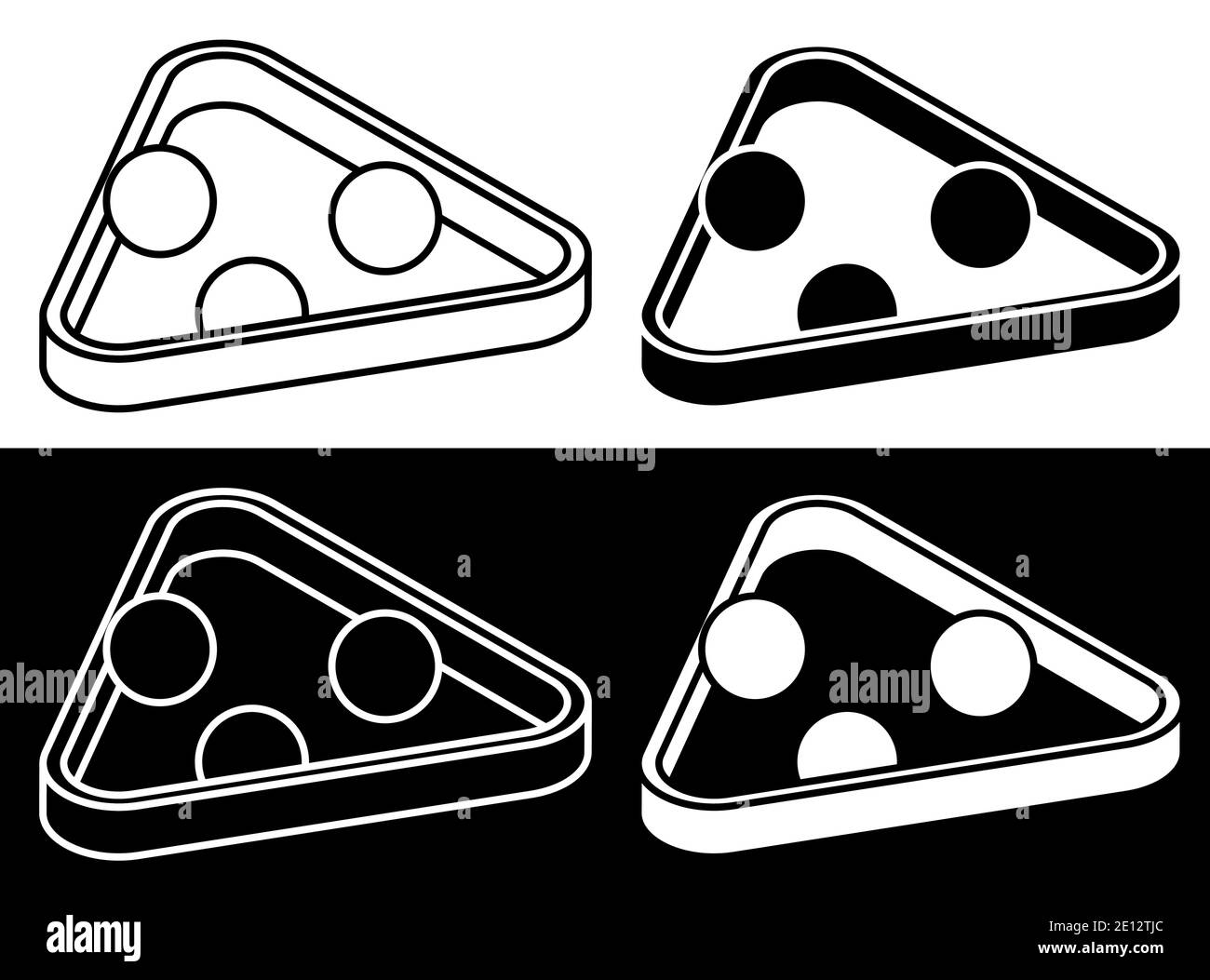 billiard ball in triangle icon for pool or snooker game. Sports design ...