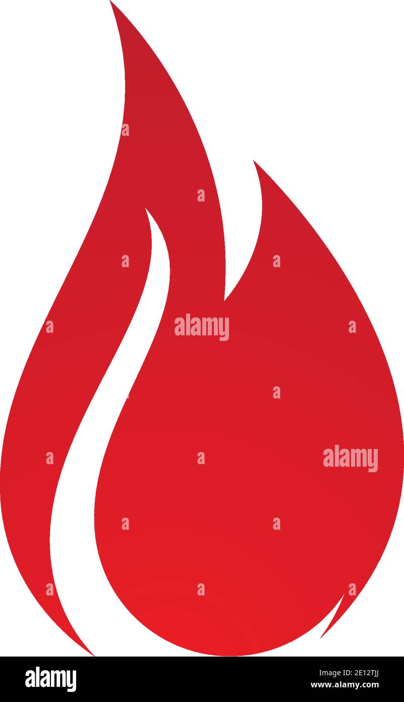 Fire flame illustration logo Template Stock Vector Image & Art - Alamy