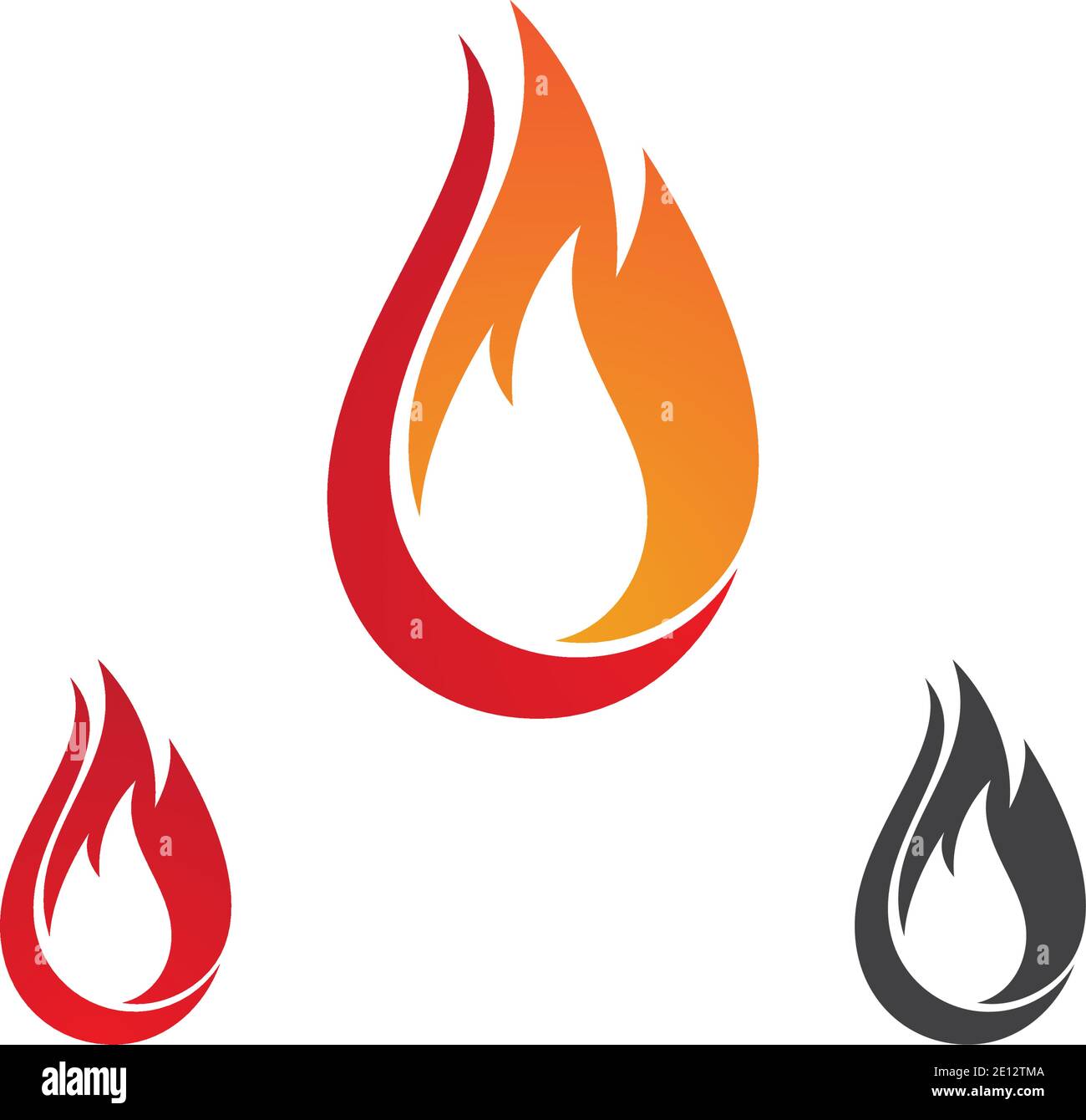Fire flame illustration logo Template Stock Vector Image & Art - Alamy