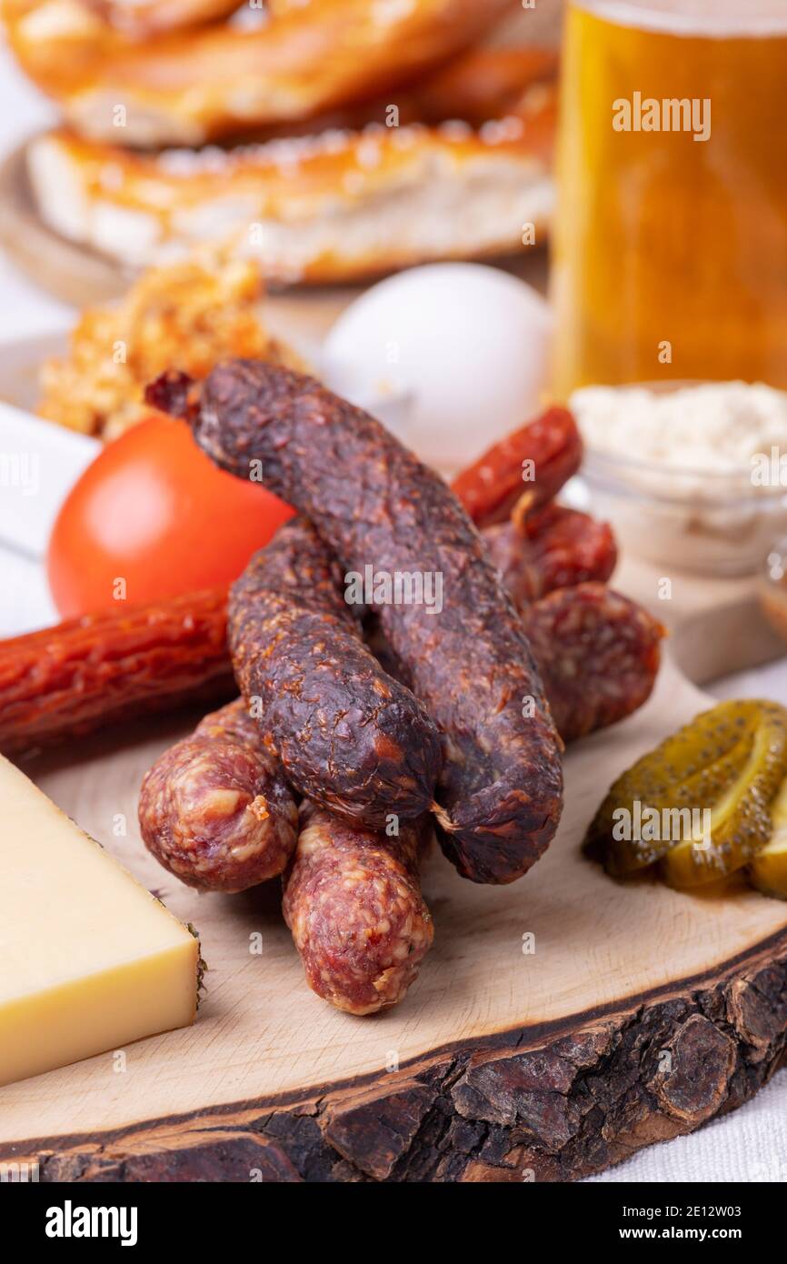Traditionally smoked sausage meat hi-res stock photography and images ...