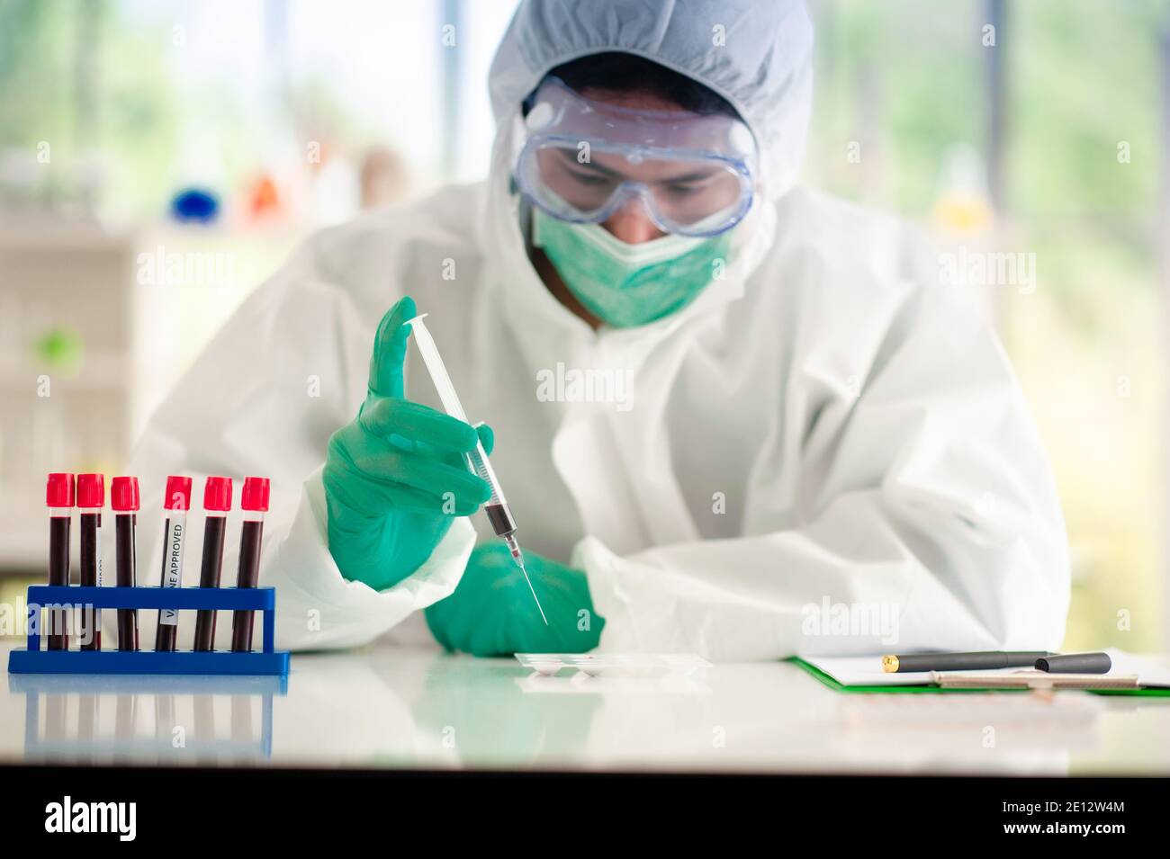 Doctor testing vaccine protect coronavirus covid19 finished success in ...