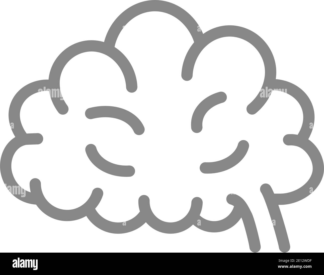 Human brain line icon. Healthy internal organ symbol Stock Vector Image ...