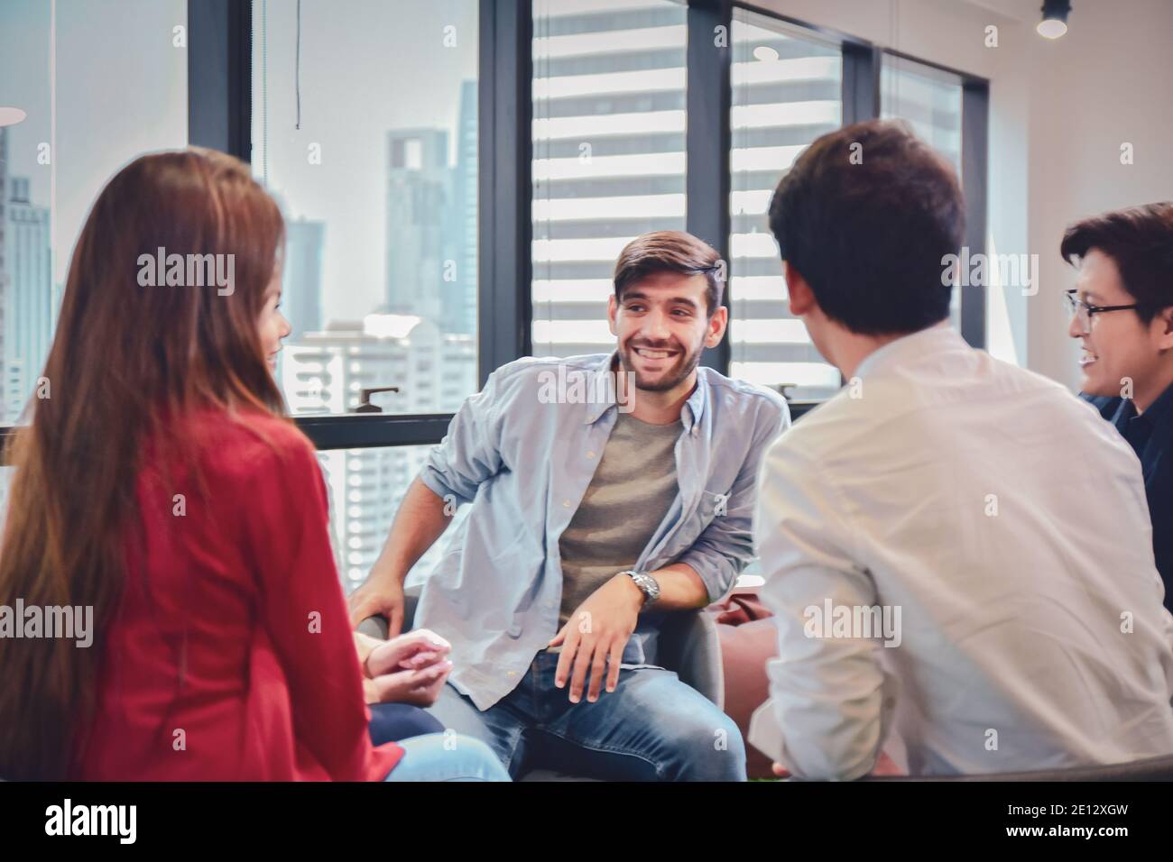 Business team talking in meeting room for business marketing planning ...