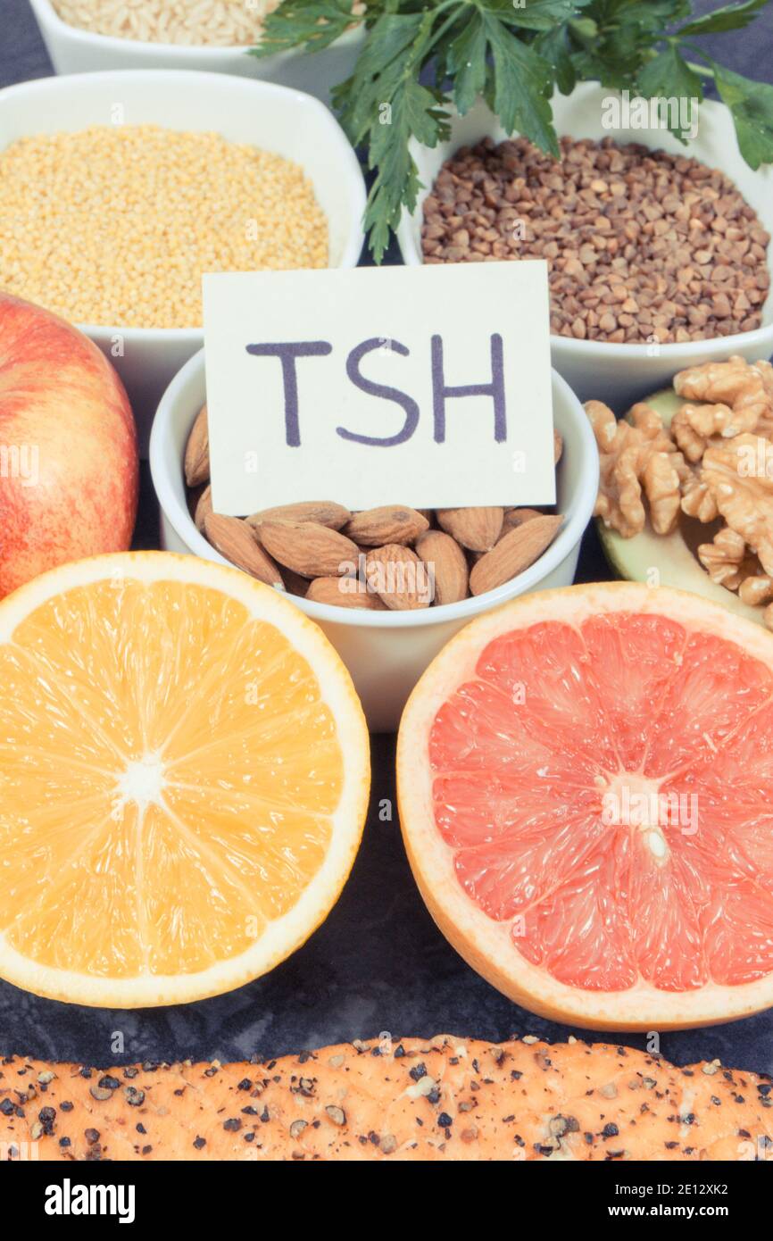 Dietary and beneficial eating for thyroid gland. Food containing ...
