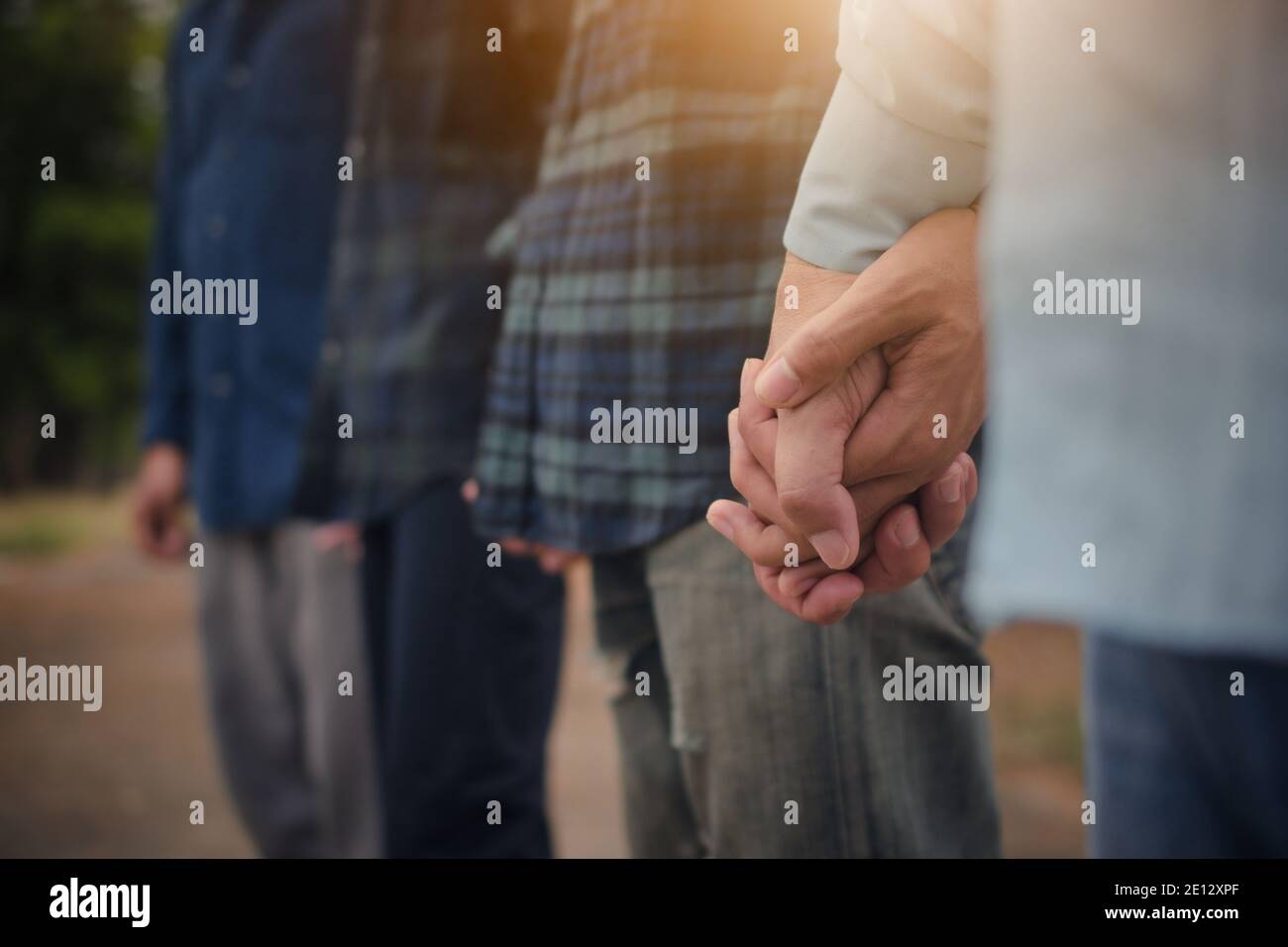 Group people hand in hand concept partner teamwork community Stock ...