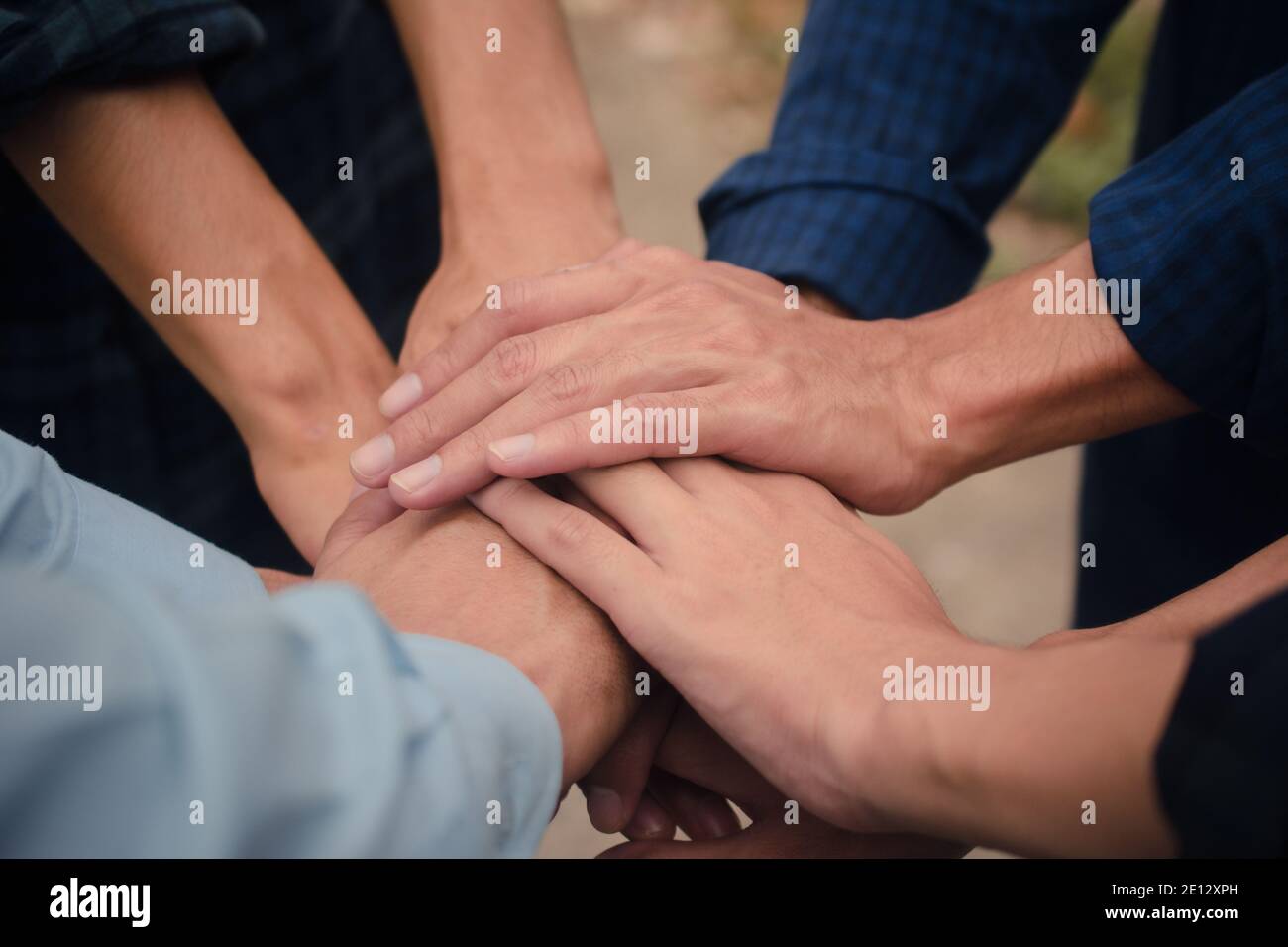 Group people hand in hand concept partner teamwork community Stock ...
