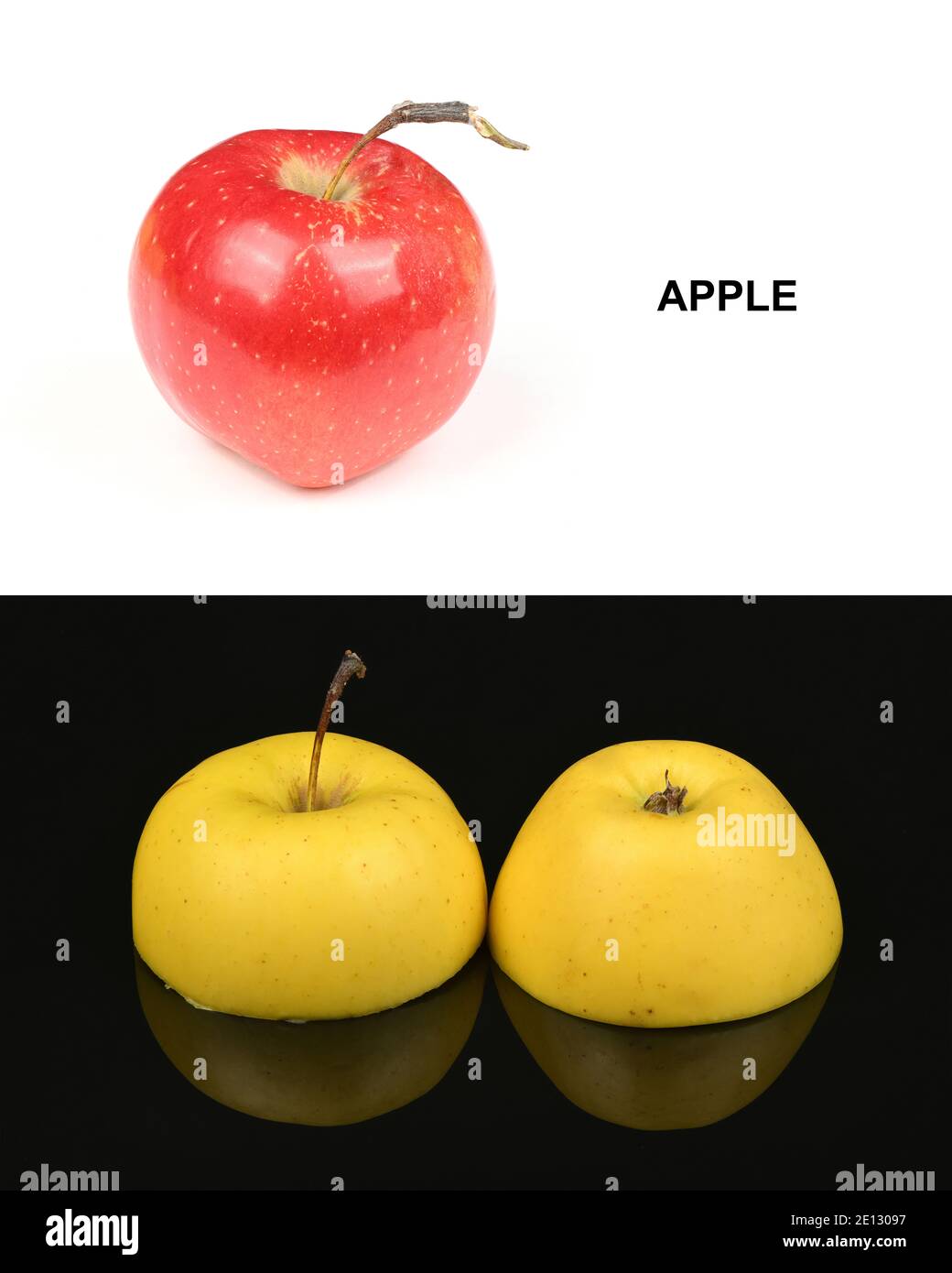 Creative layout made of yellow apple. Food concept. High resolution ...