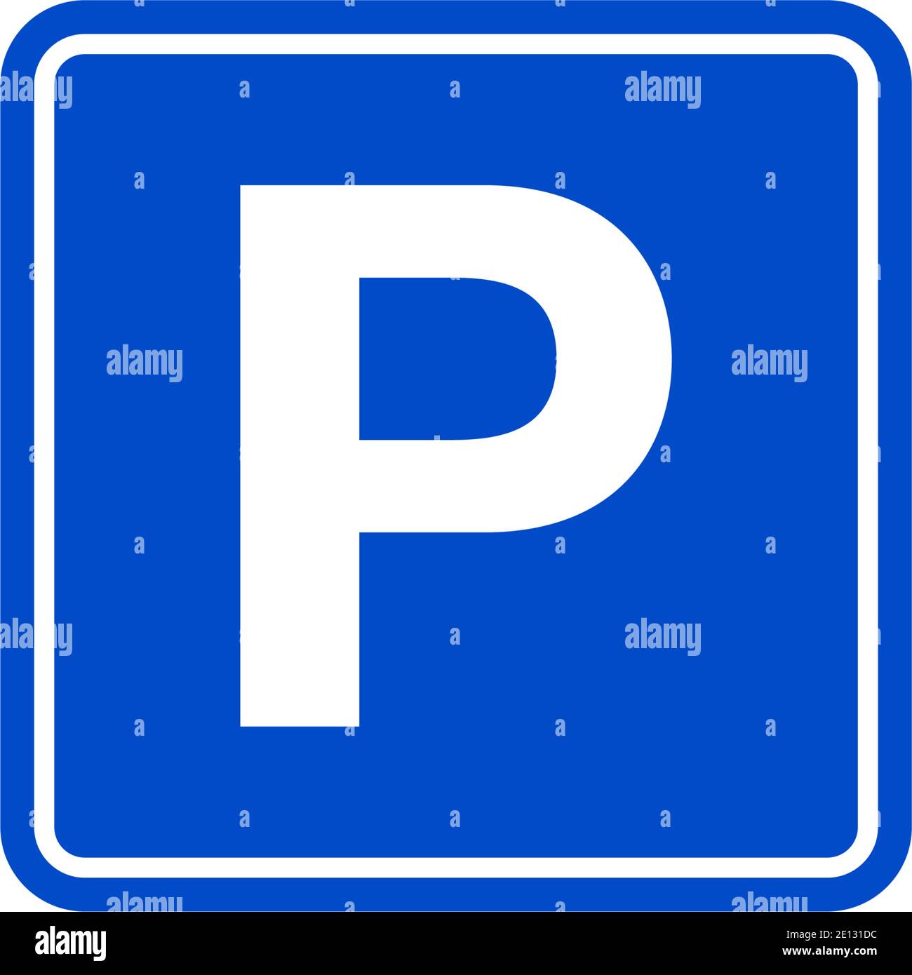 Parking Sign Street Road Transportation Symbol Icon Stock Vector Image ...