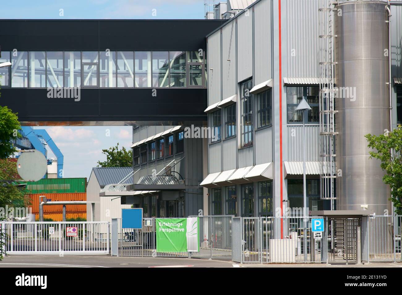 Factory Entrance To Company Premises Stock Photo - Alamy