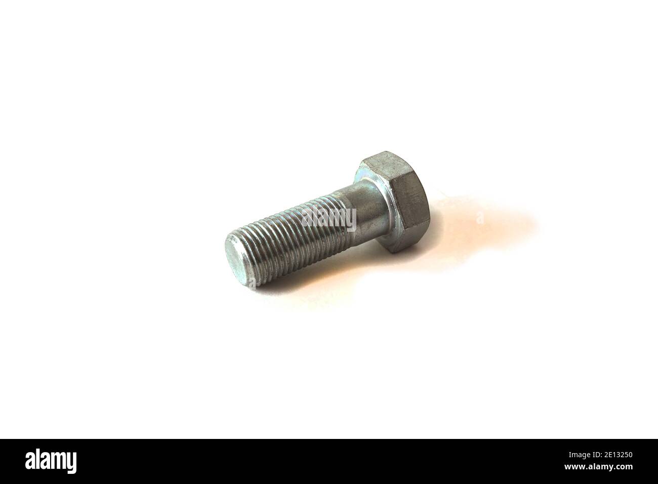 metal bolt insulated on a white background Stock Photo - Alamy