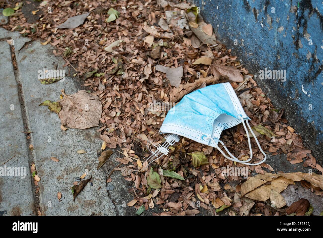 Face mask left on hi-res stock photography and images - Alamy