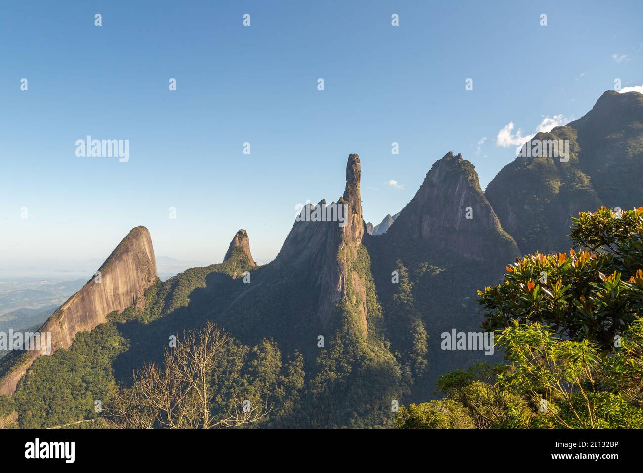 The famous rock formations of the Serra dos Órgãos Nationalpark in the ...