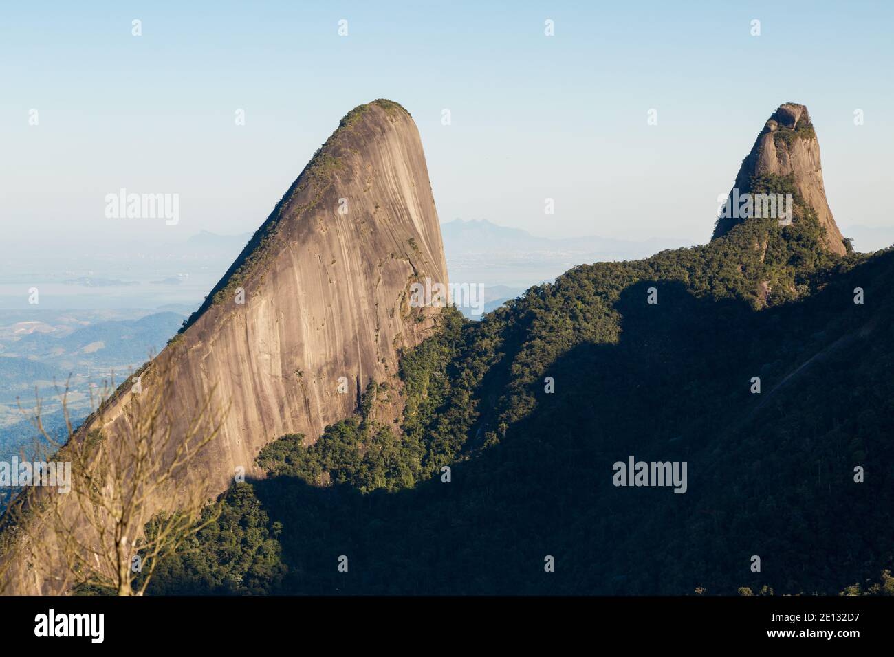 The famous rock formations of the Serra dos Órgãos Nationalpark in the ...